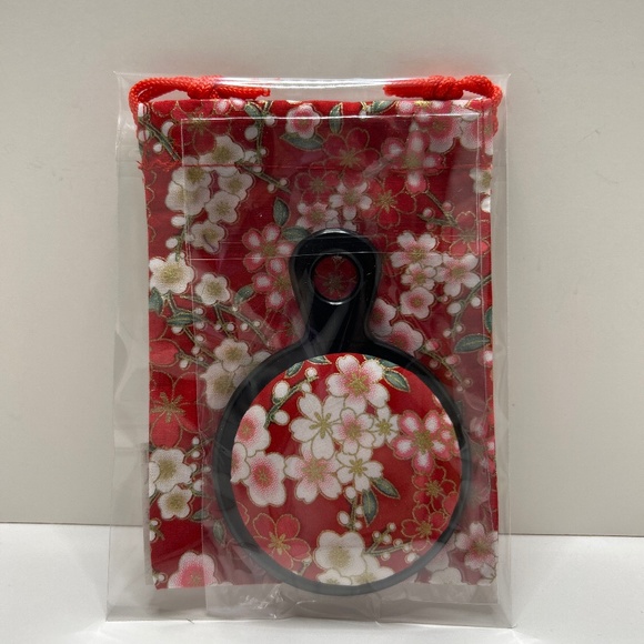 Accessories | Japanese Style Red Pocket Hand Mirror With Drawstring ...
